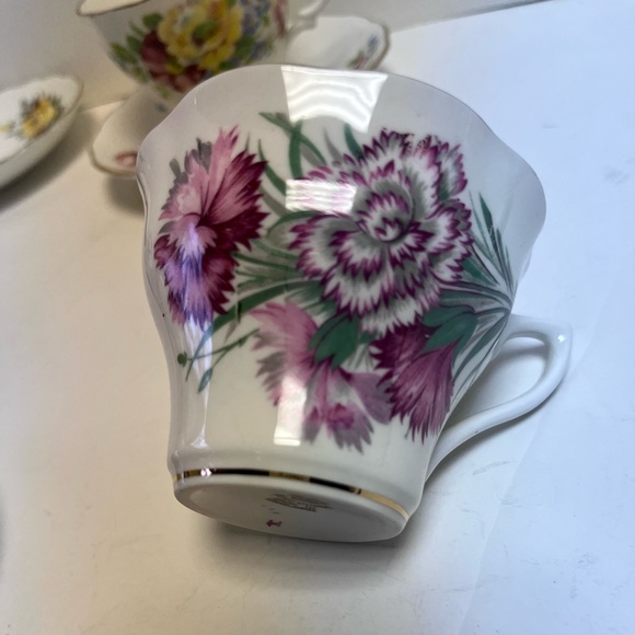 ridgways | Dining | Single Teacup Pink Carnations Teacup Bone China Tea ...